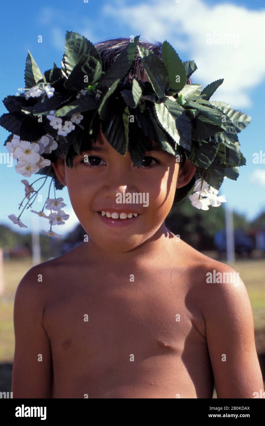 EASTER ISLAND, LOCAL BOY, PORTRAIT Stock Photo - Alamy