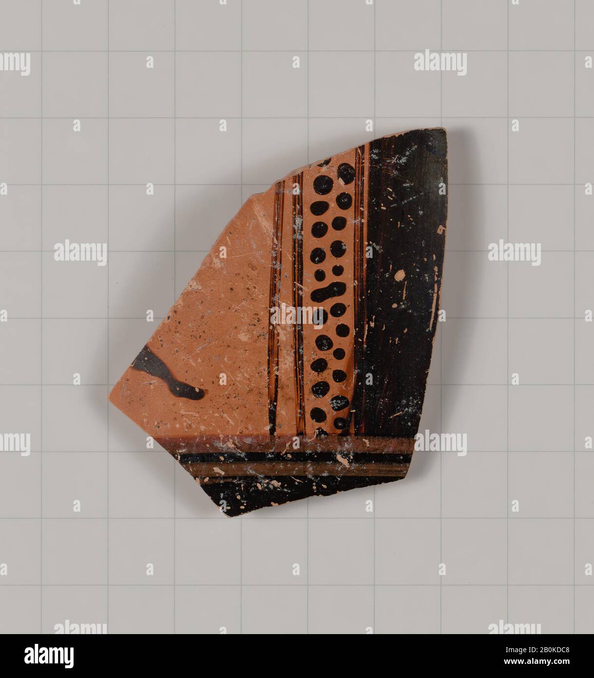 Terracotta fragment of an olpe (jug), Greek, Attic, Archaic, Date late ...