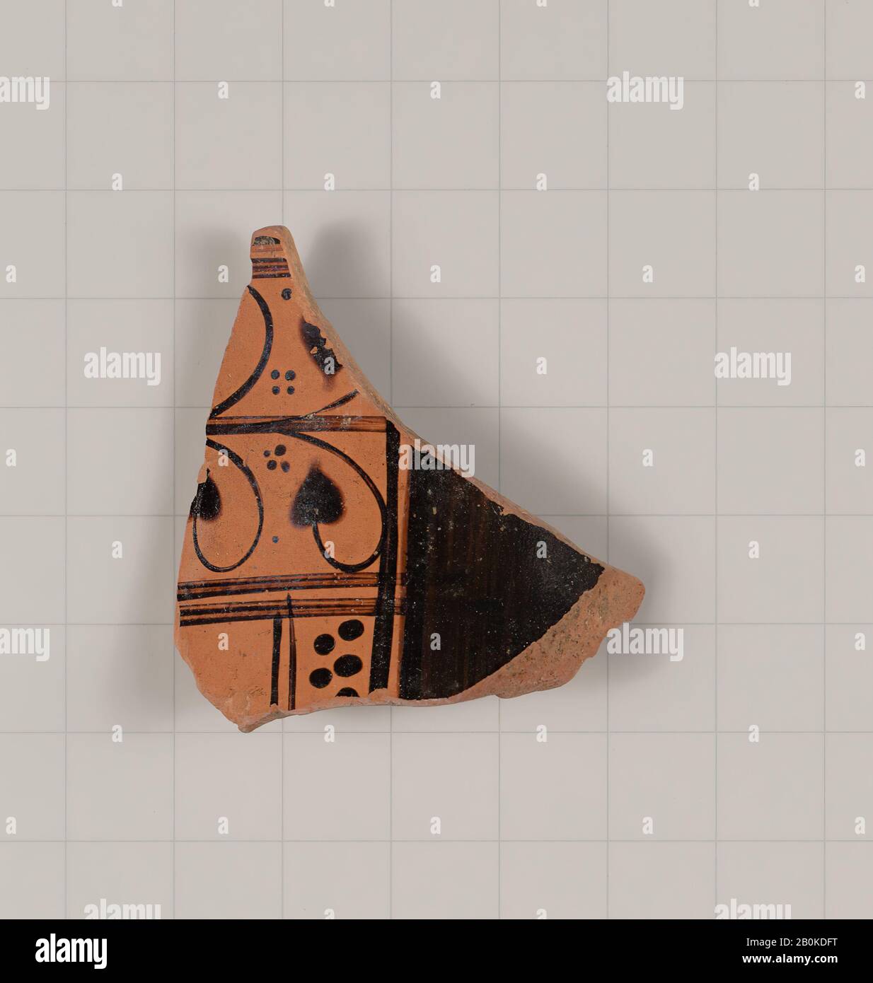 Terracotta fragment of an olpe (jug), Greek, Attic, Archaic, Date last ...