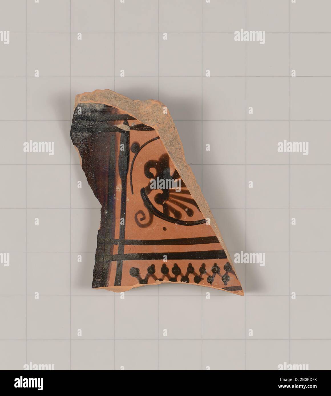 Terracotta fragment of an olpe (jug), Greek, Attic, Archaic, Date last ...