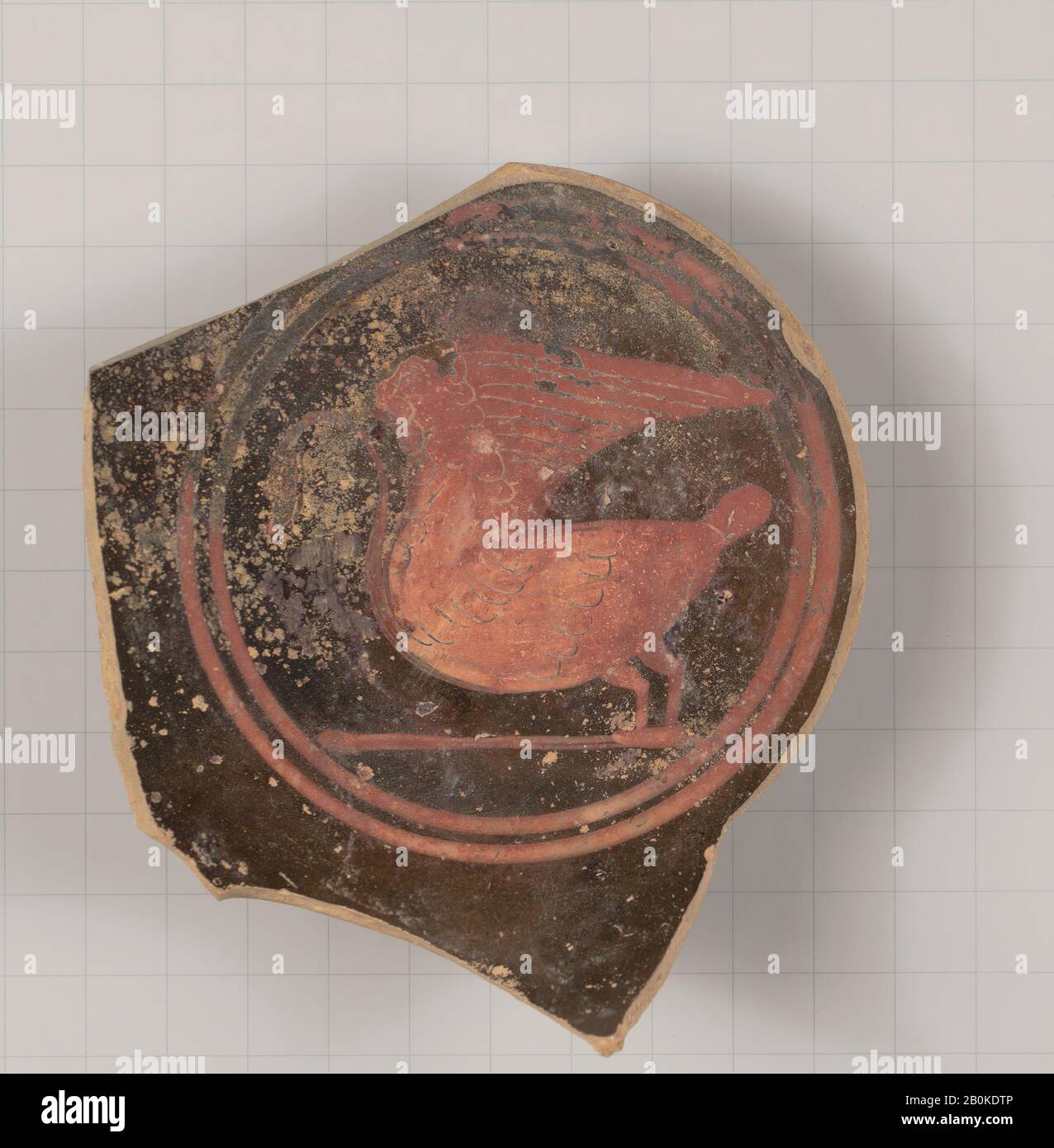 Terracotta fragment of a stemless kylix (drinking cup)?, Etruscan ...