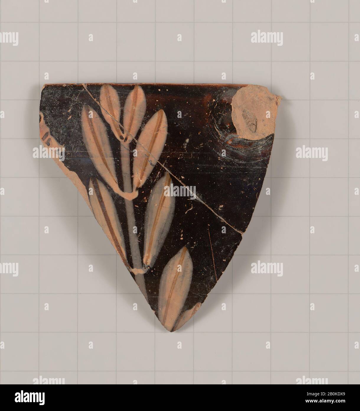 Terracotta rim fragment of a skyphos (deep drinking cup), Etruscan ...