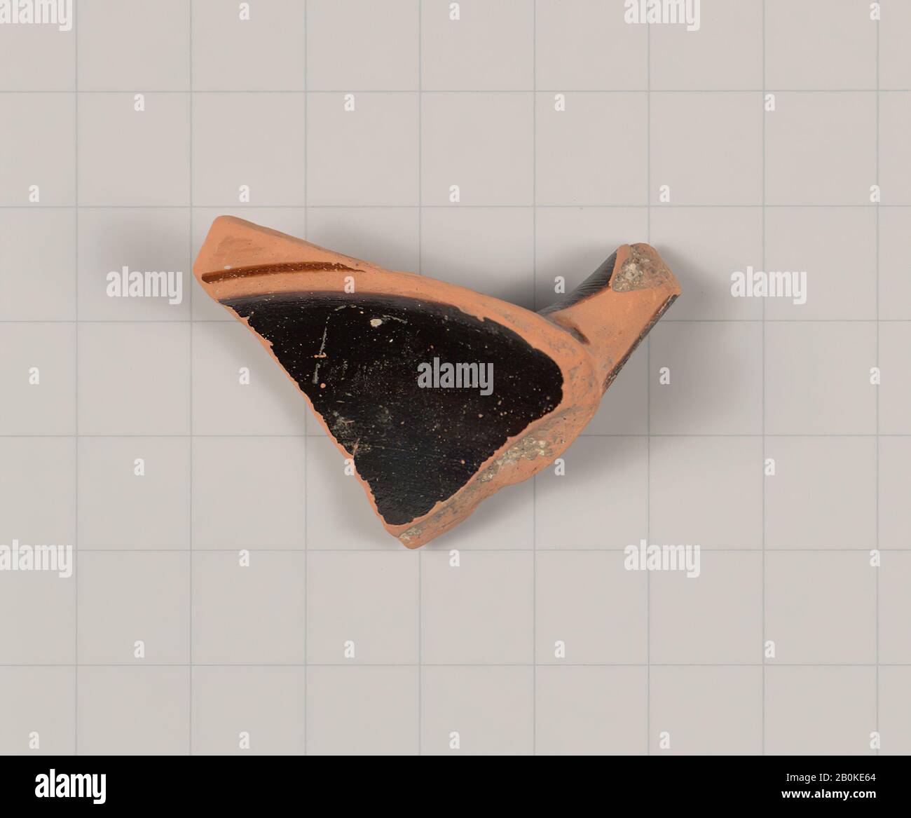 Terracotta fragment of a kylix (drinking cup), Etruscan, Archaic, Date ...