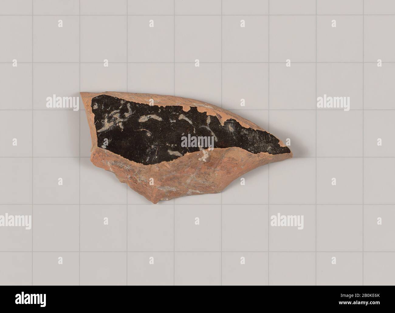 Terracotta fragment of a closed shape, Etruscan, Archaic/Classical ...