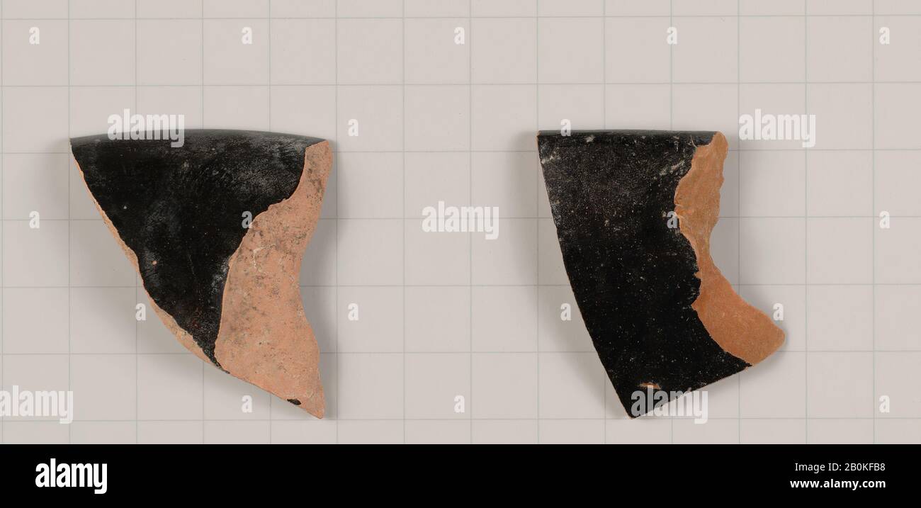 Terracotta rim fragments of kylikes (drinking cups), Greek, Attic ...