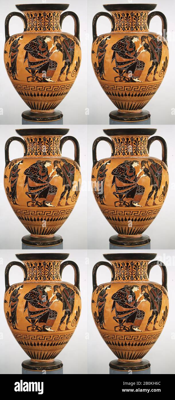 Terracotta neck amphora jar greek attic hi-res stock photography and ...