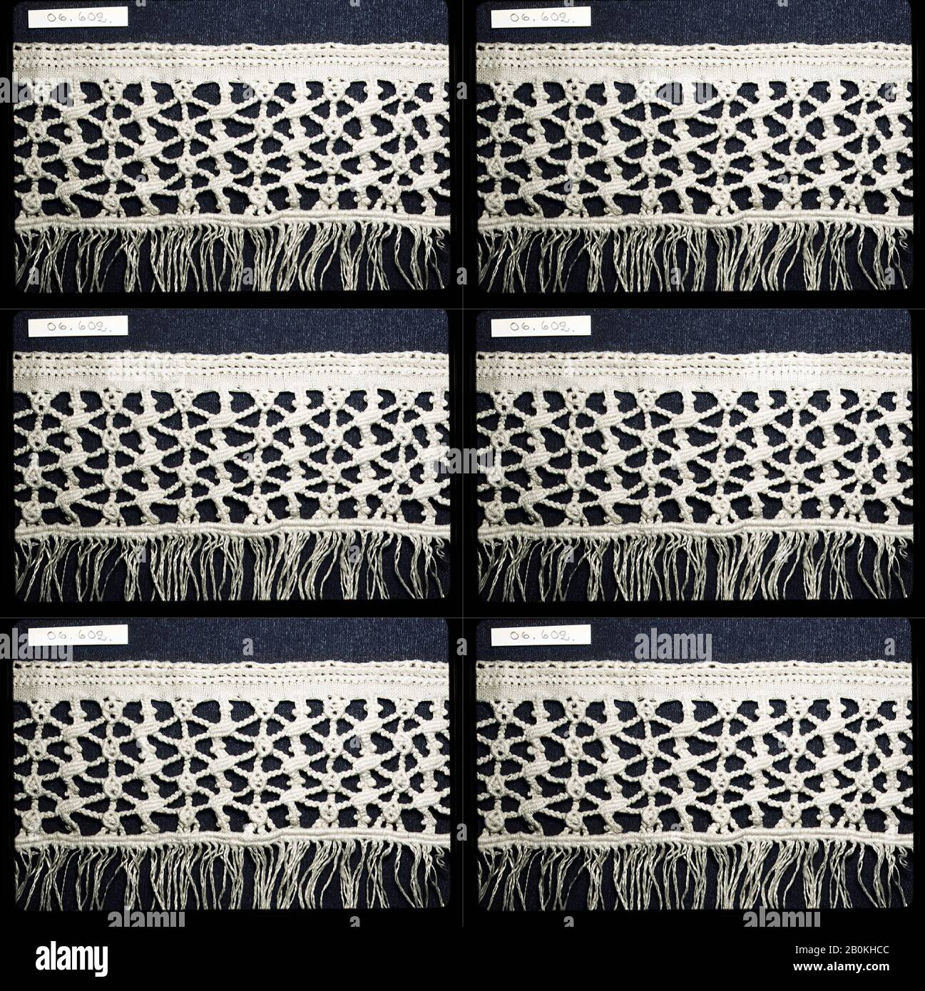 Border, Italian, 17th century, Italian, Macrame, L. 28 x W. 4 1/2 ...