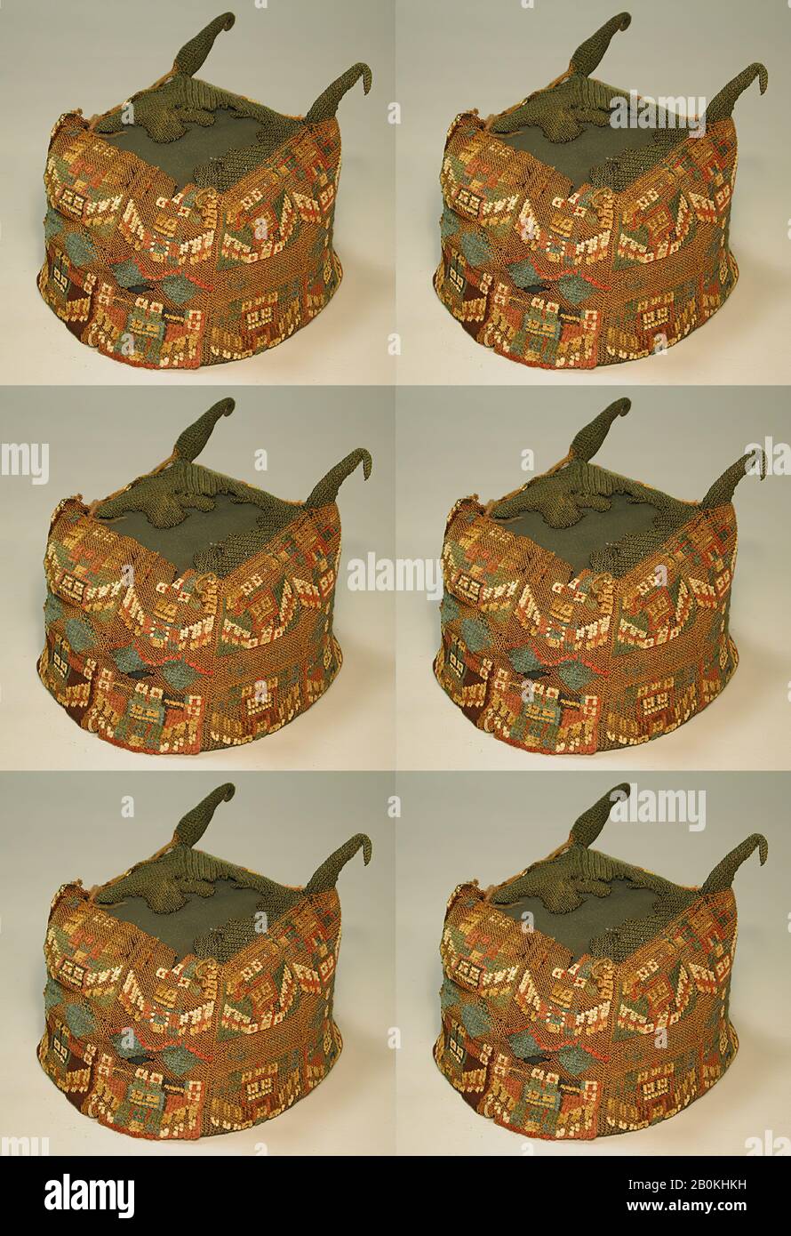Four-Cornered Hat, Wari, 7th–9th century, Peru, Wari, Camelid hair ...
