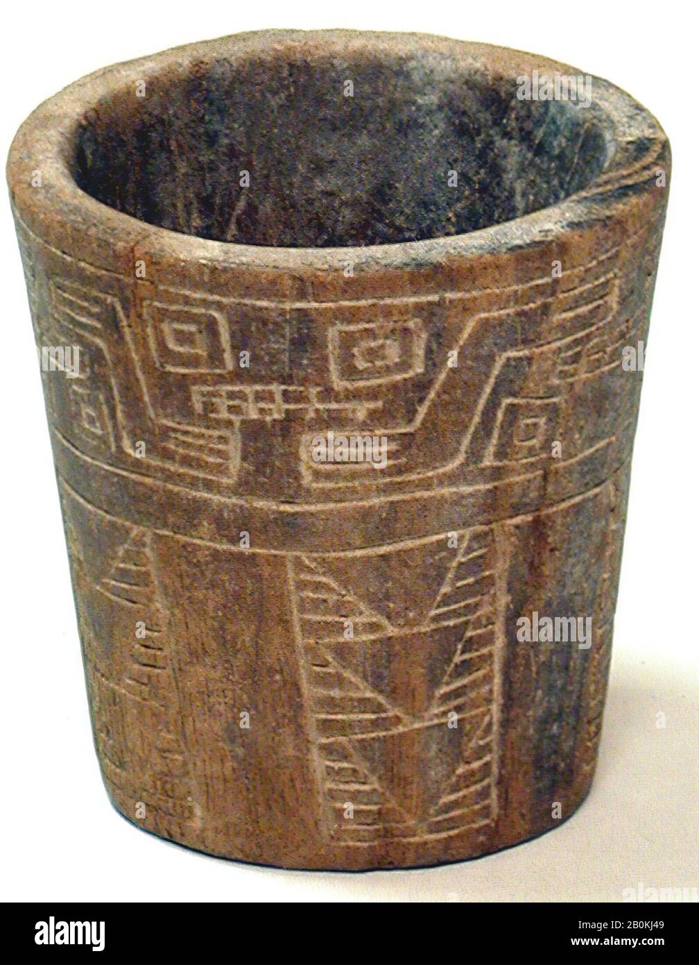 Kero, Inca, 15th–early 16th century, Peru, Inca, Wood (prosopis ?), H ...