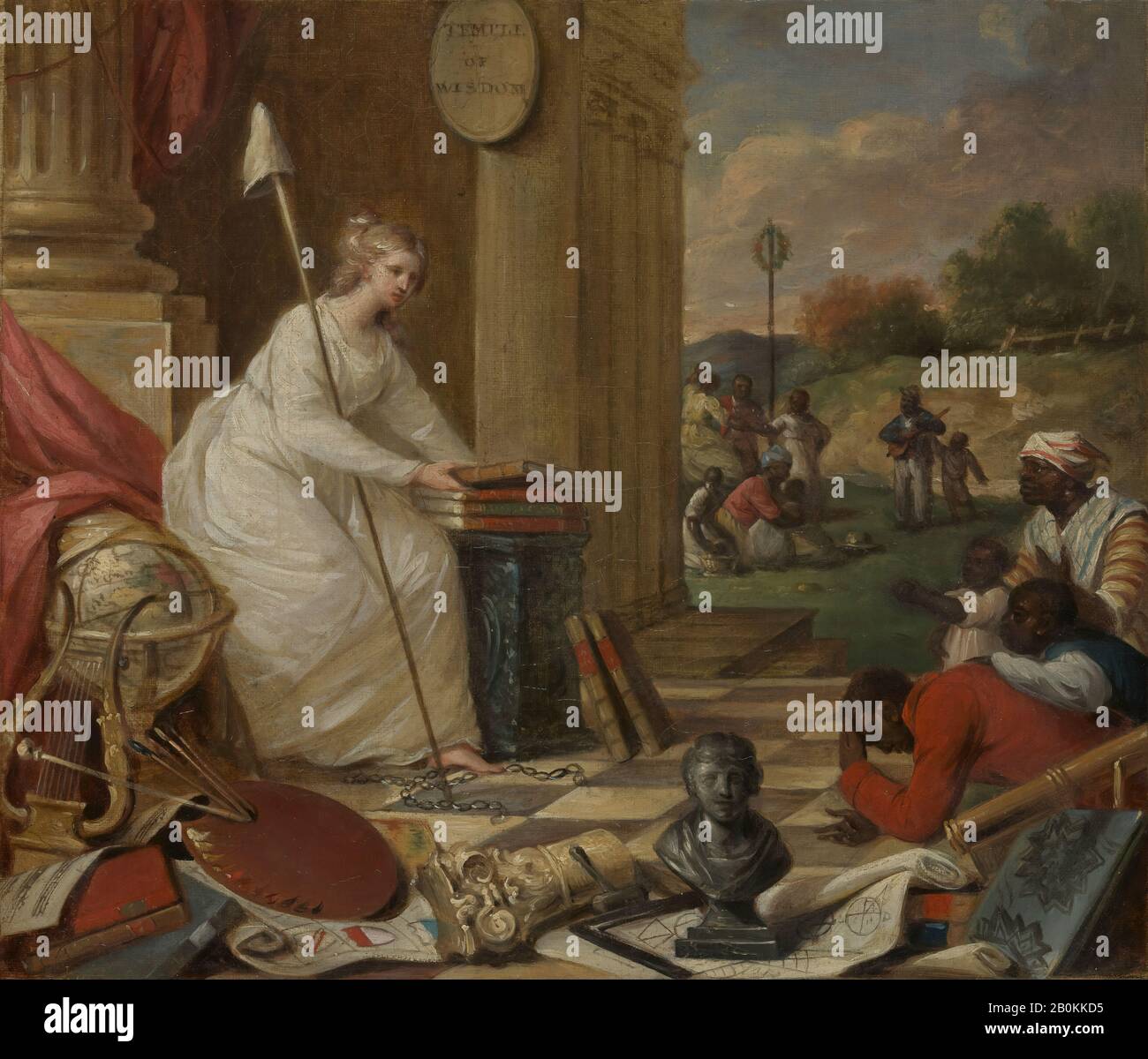 Samuel Jennings, Study For Liberty Displaying the Arts and Sciences, or ...