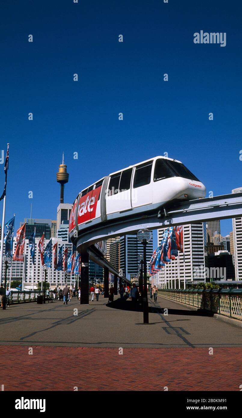 AUSTRALIA, SYDNEY, DARLING HARBOUR, MONORAIL Stock Photo - Alamy