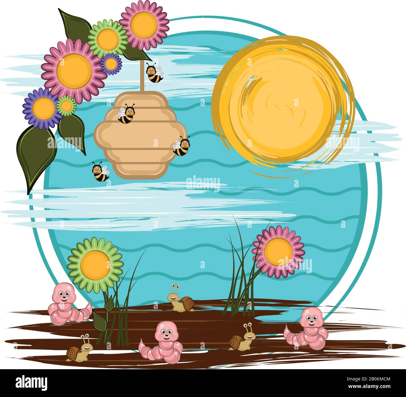 Insects in a tree Stock Vector Images - Alamy