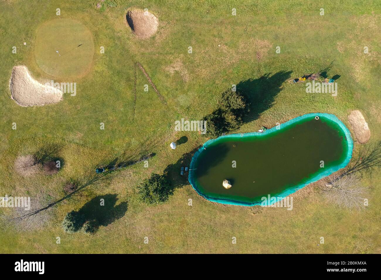 Aerial view of a golf course Stock Photo - Alamy