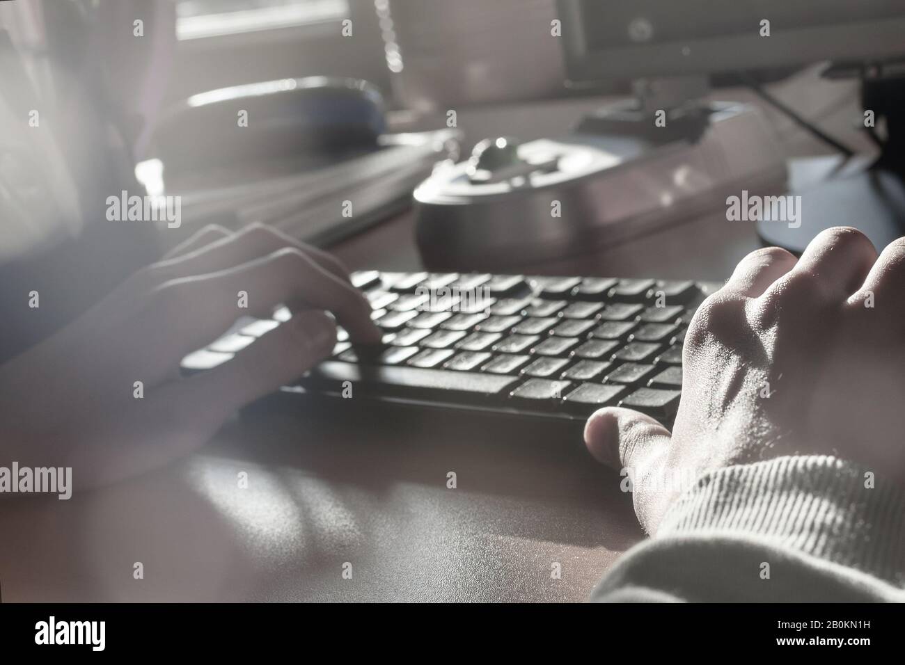 Cyber spy working computer hi-res stock photography and images - Alamy