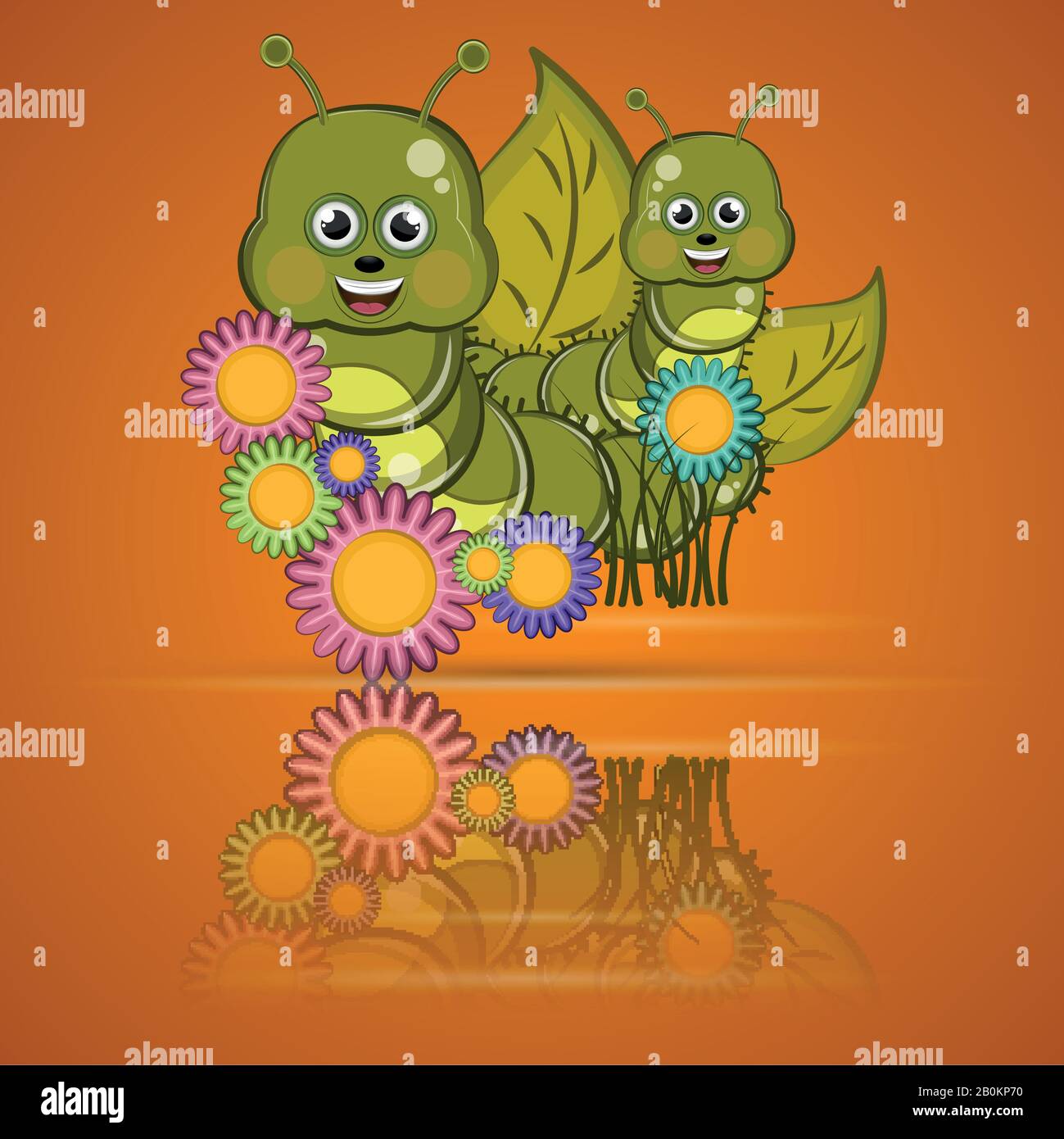 Cartoon of a cute happy worms Stock Vector Image & Art - Alamy