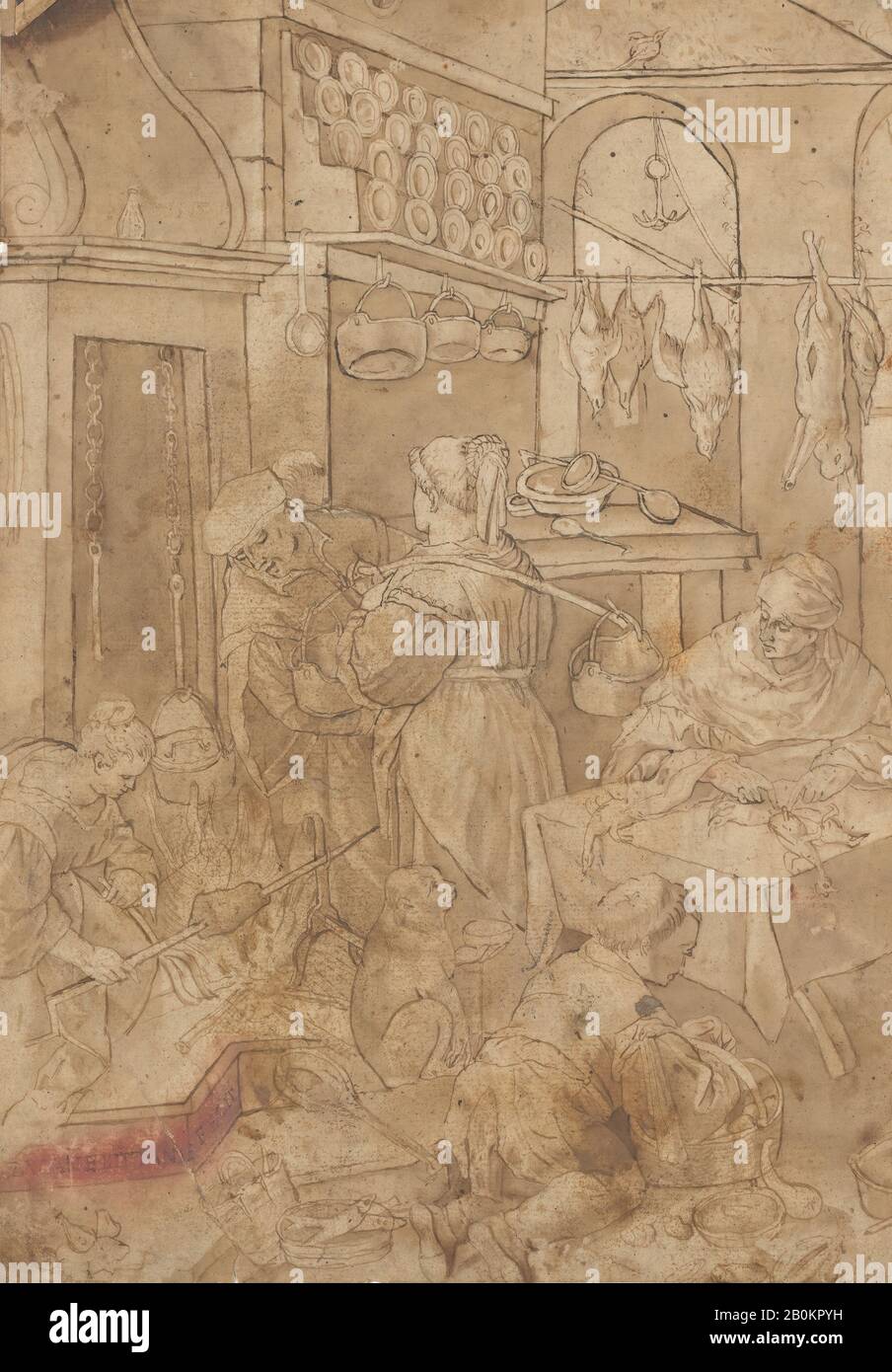 Kitchen scene 16th century hi-res stock photography and images - Alamy