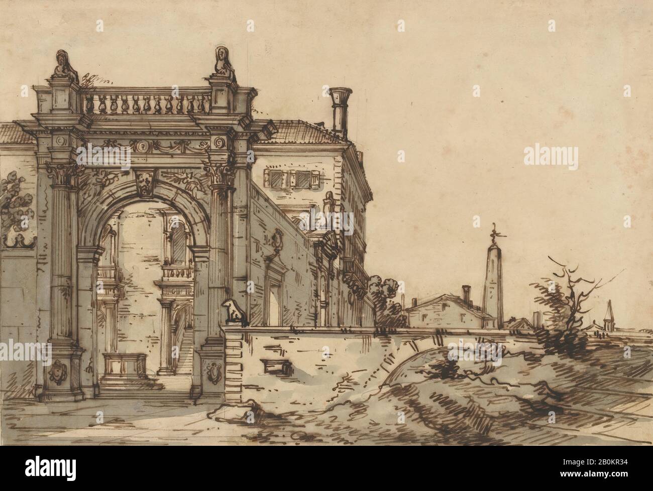 Bernardo Bellotto, A Venetian Villa, Bernardo Bellotto (Italian, Venice ...