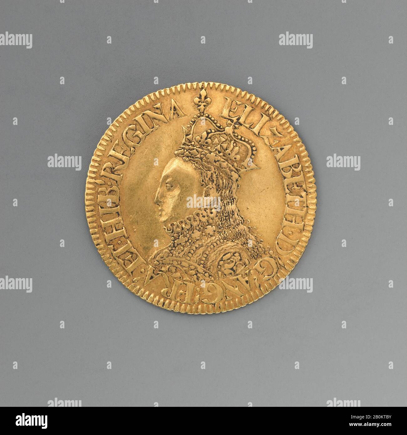 Half pound of Elizabeth I, British, 1561–70, British, Gold, Diameter: 1 ...
