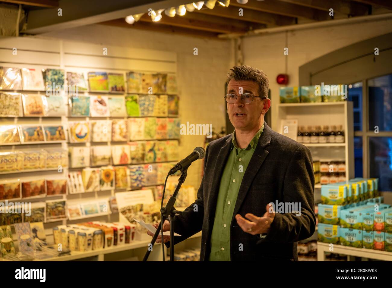 Poole, UK. 20th Feb, 2020. Adam Gent from Arts Council England and ...