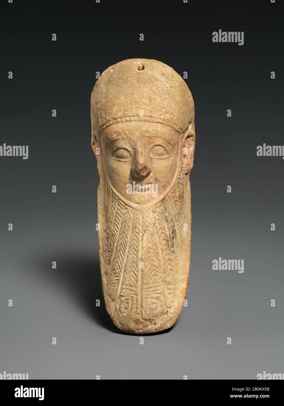Terracotta mask, Cypriot, Cypro-Archaic I, Date end of the 7th century ...
