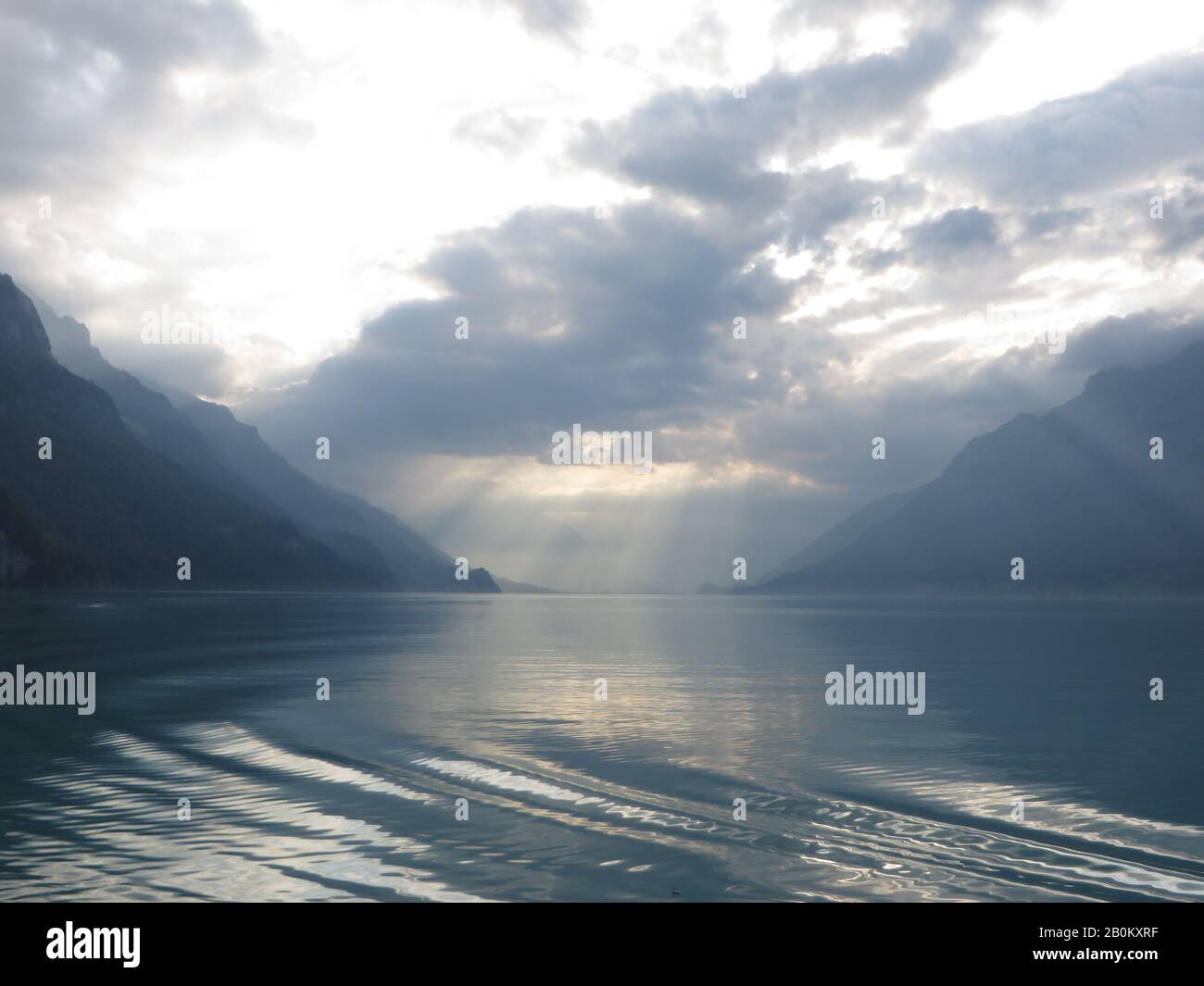 Interlaken, Switzerland: View on the Brienz lake (Brienzersee Stock ...