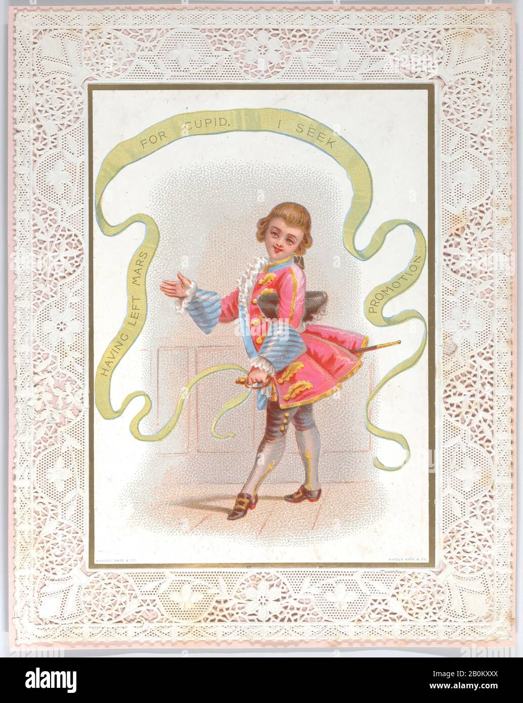 Anonymous, Valentine, Anonymous, before 1880, White card stock with ...