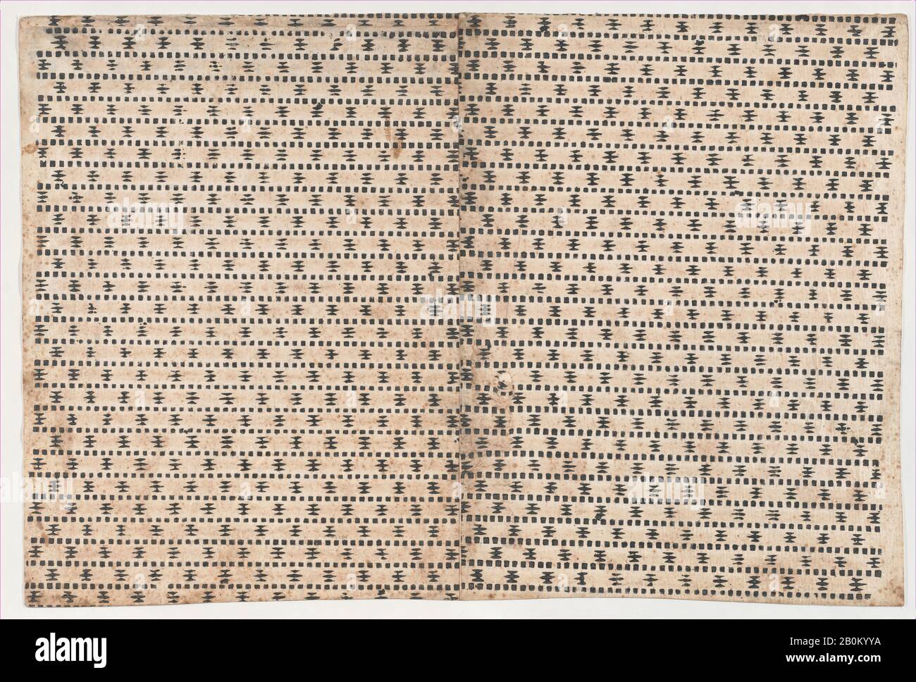 Anonymous, Sheet with overall geometric pattern, Anonymous, 19th ...