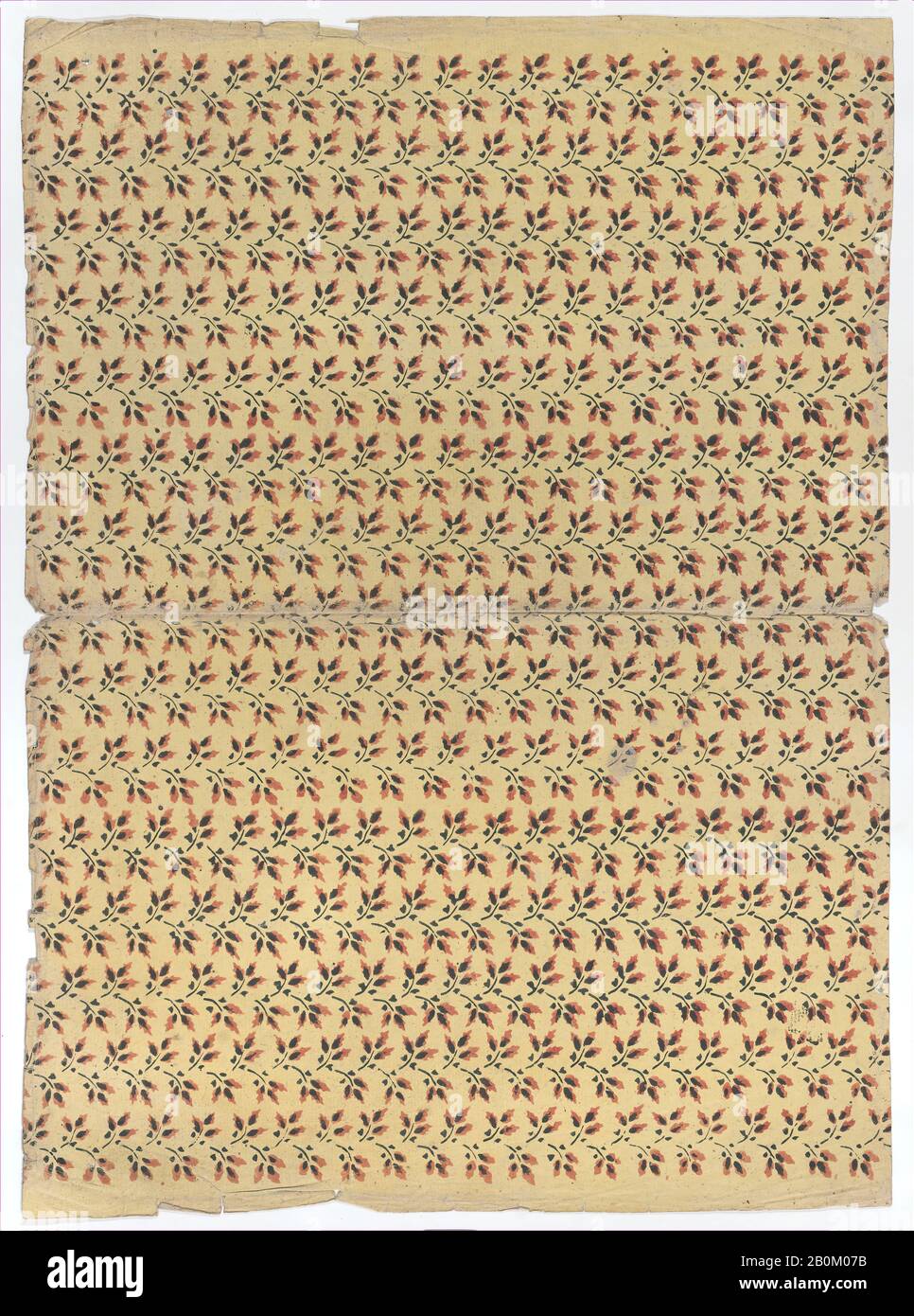 Anonymous, Book cover with overall pattern of leaves, Anonymous, 19th ...