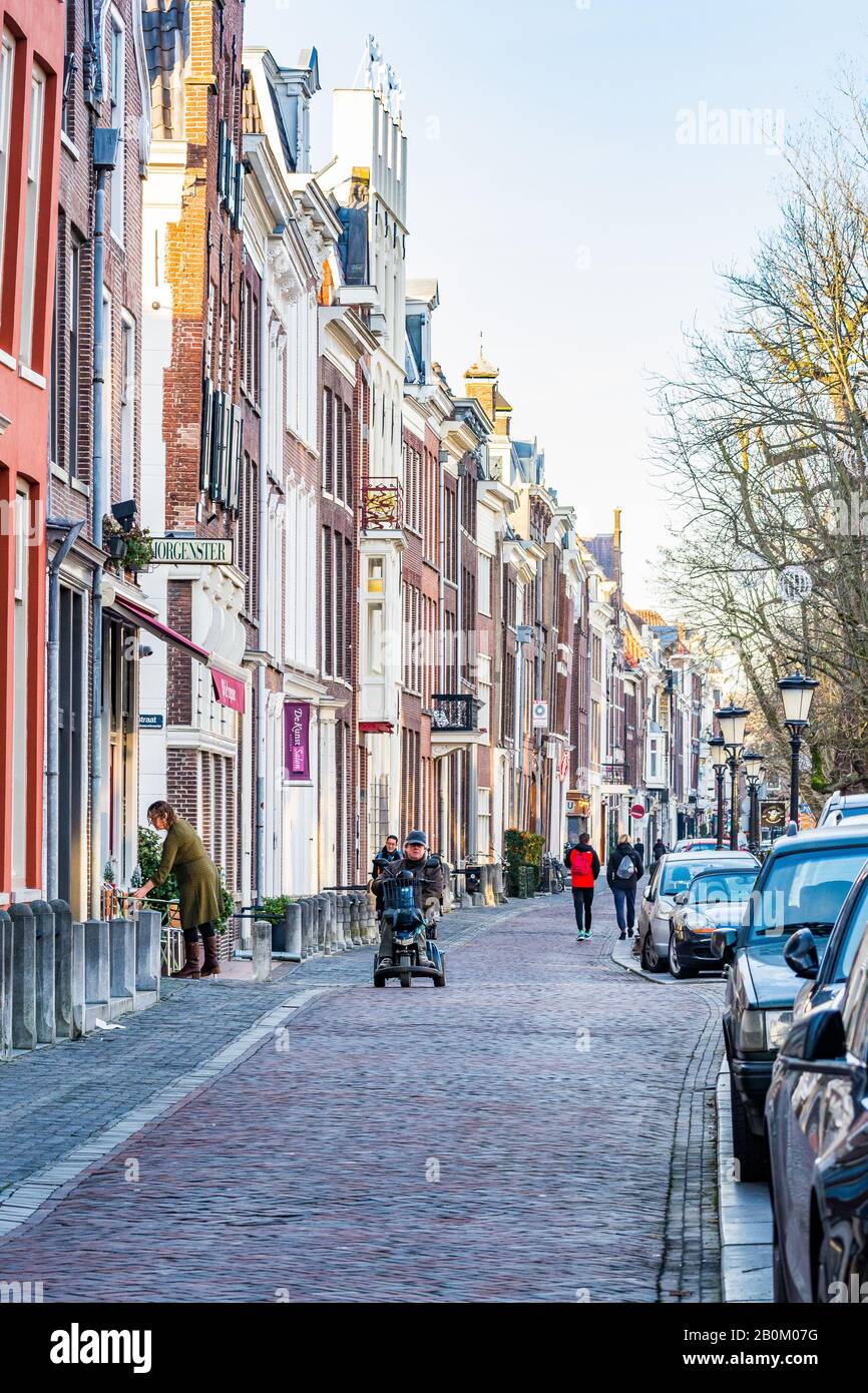 Utrecht, Netherlands - January 07, 2020. Traditional dutch architecture ...