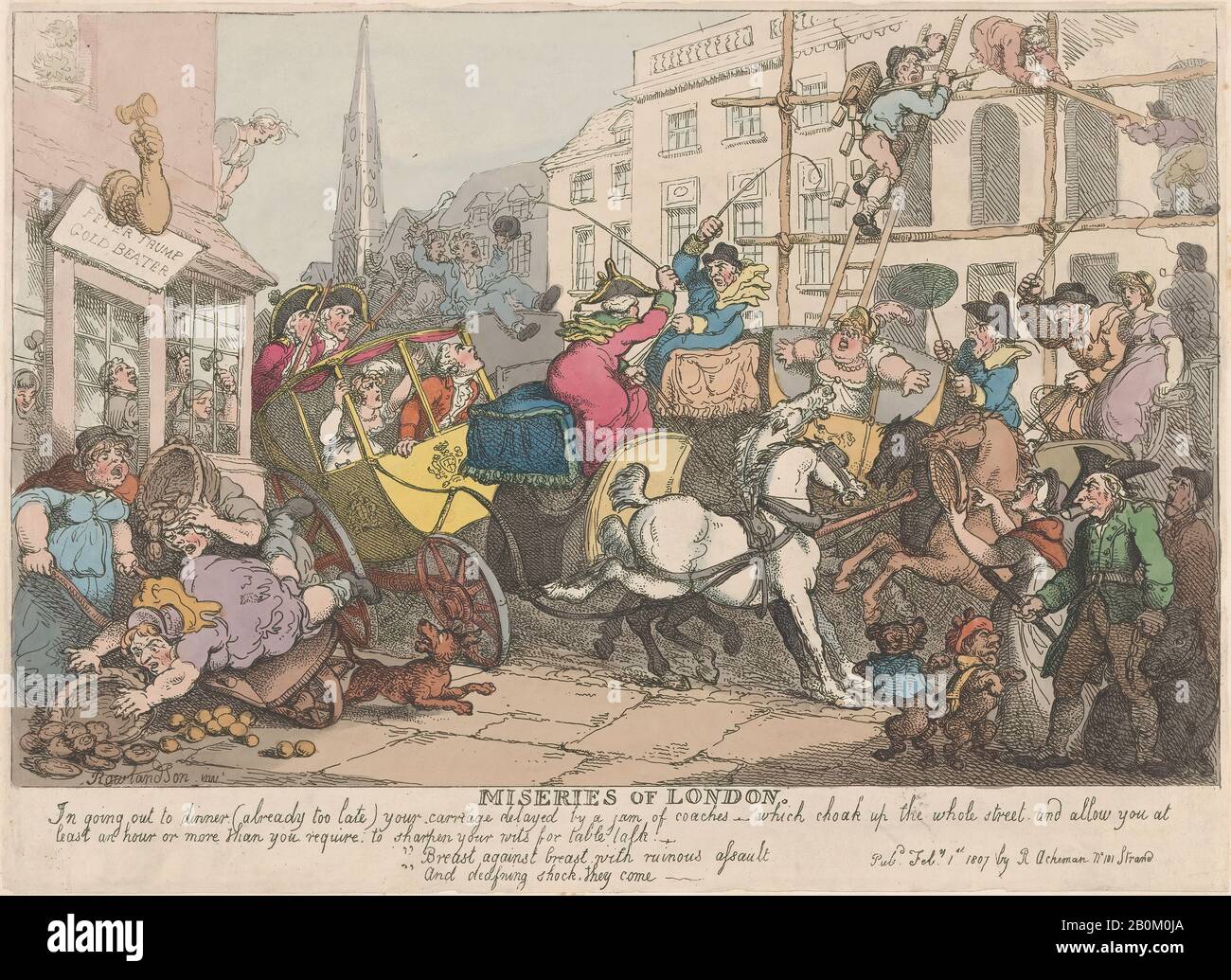 Thomas rowlandson miseries of london hi-res stock photography and ...
