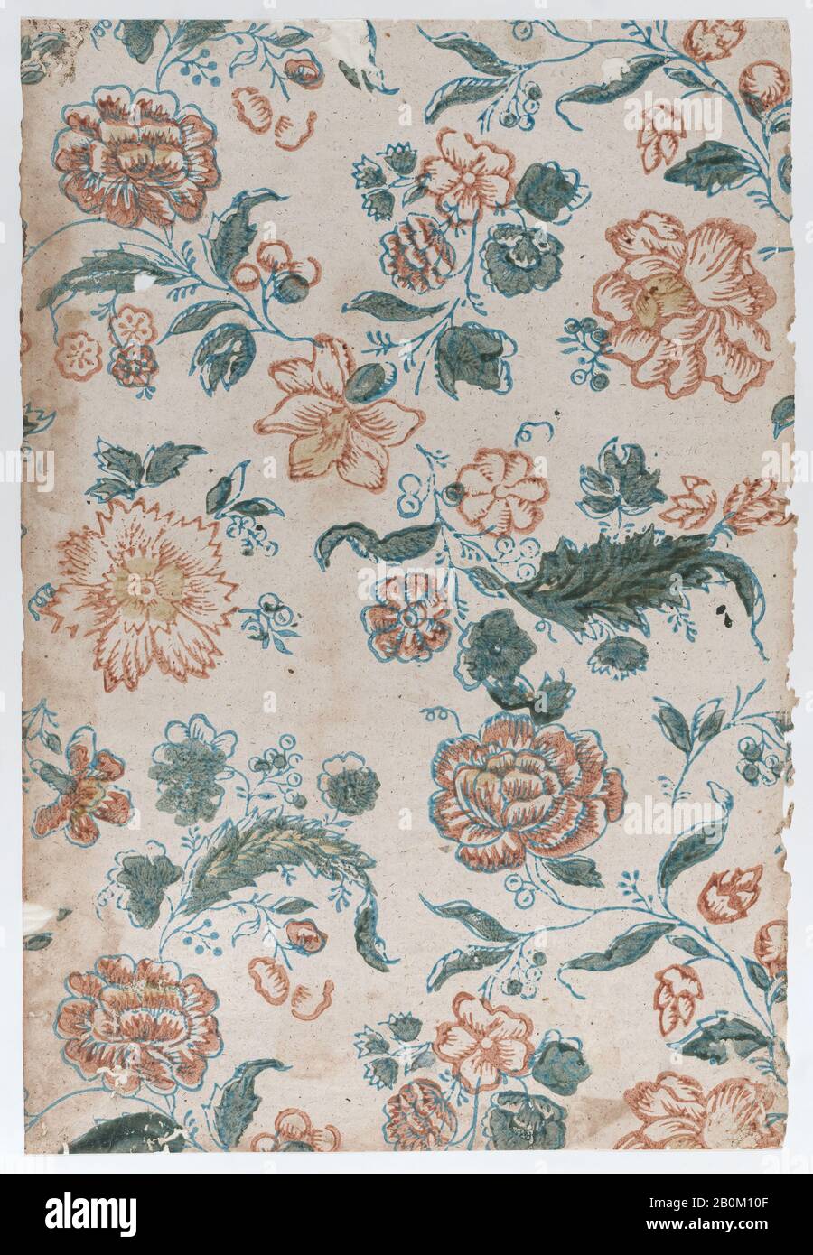 Anonymous, Sheet with overall floral pattern, Anonymous, 18th century ...