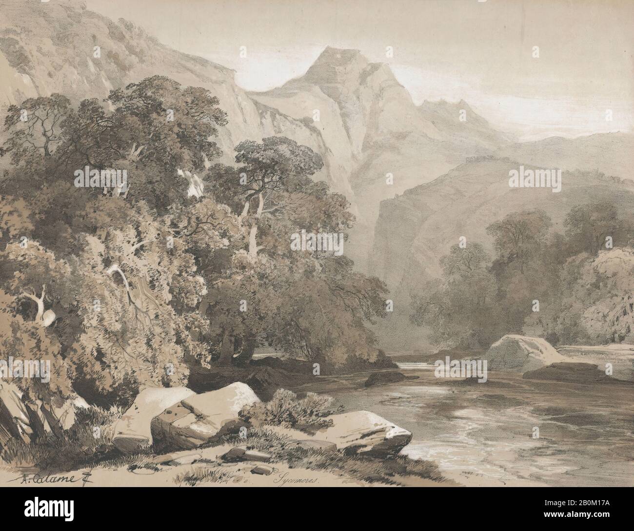 Alexandre Calame, Landscape, Alexandre Calame (Swiss, Vevey 1810–1864 ...