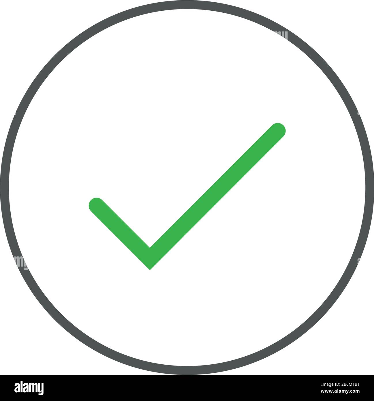 Accept icon in circle. Checkmark symbol, check mark icon, verifying concept, agree, agreement ...