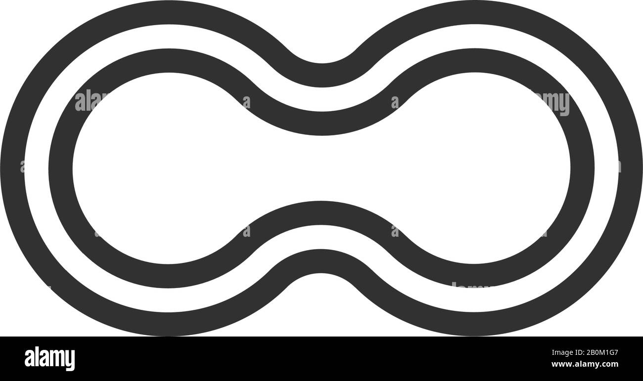Linear Infinity loop symbol. Circle icon. Flat design. Minimal and ...