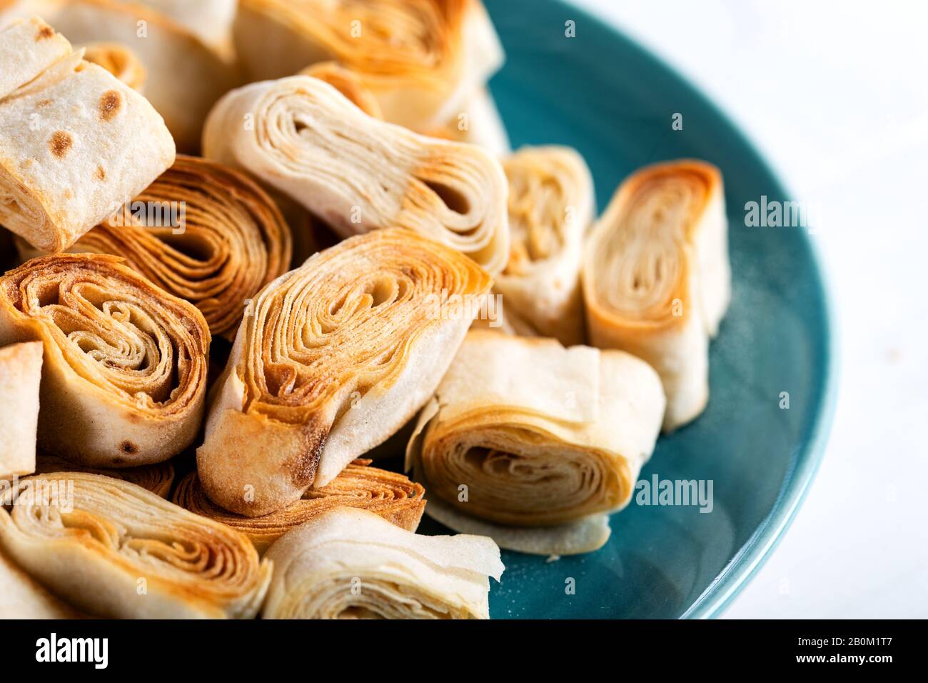 Turkish Food From Artvin called Silor / Rolled and Fried phyllo. Silor ...