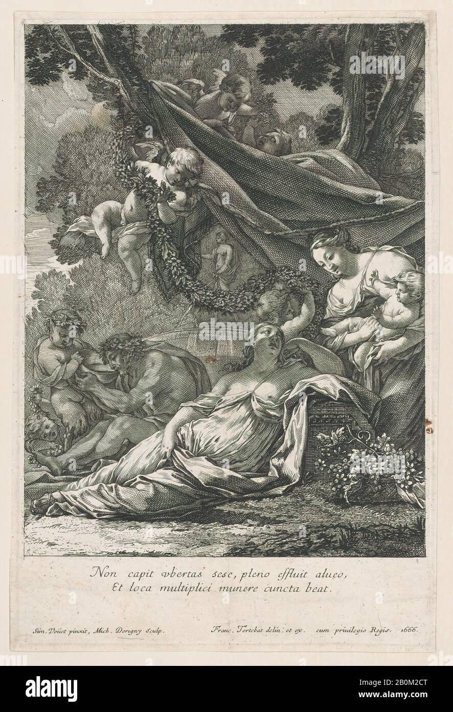 Michel Dorigny, Abundance, Michel Dorigny (French, Saint-Quentin 1616/ ...