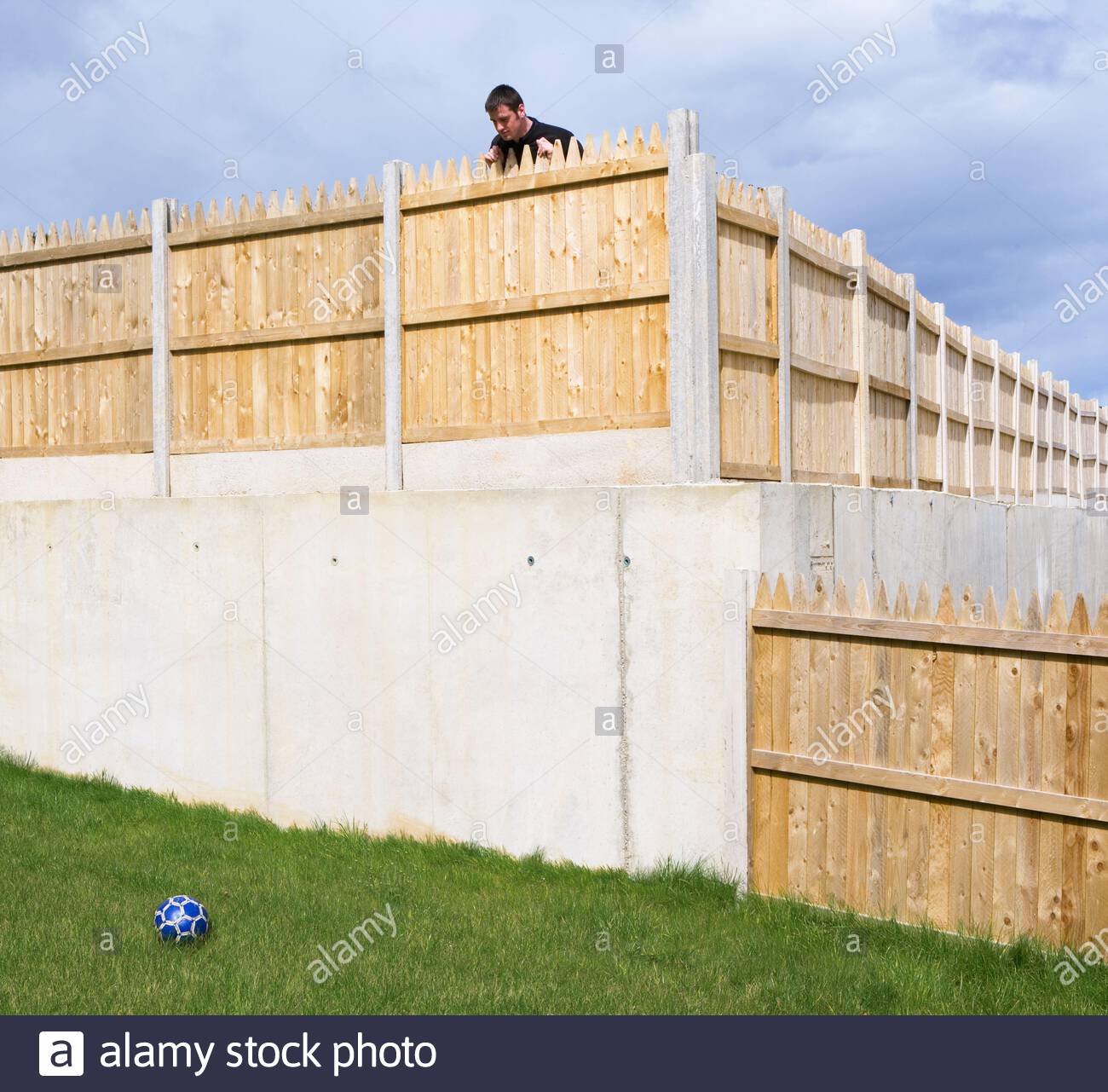Peeking Over Fence High Resolution Stock Photography and Images - Alamy