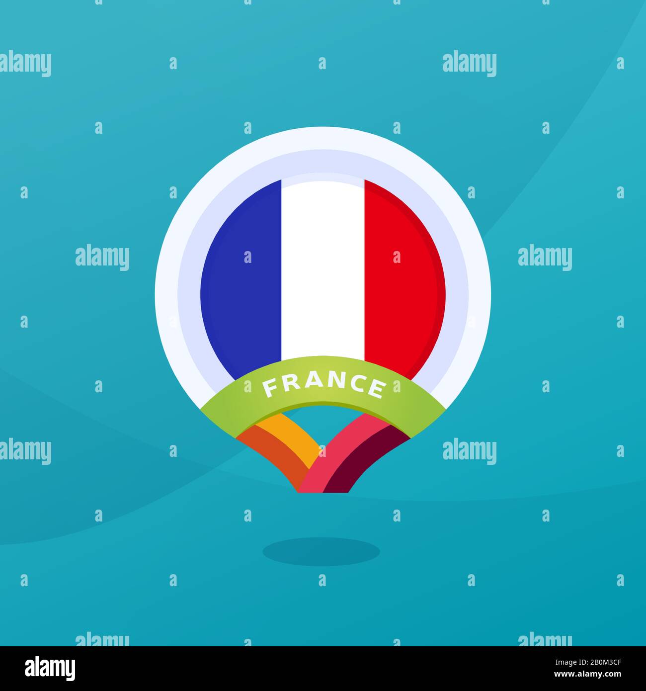 France vector flag map location pin. European football 2020 tournament ...