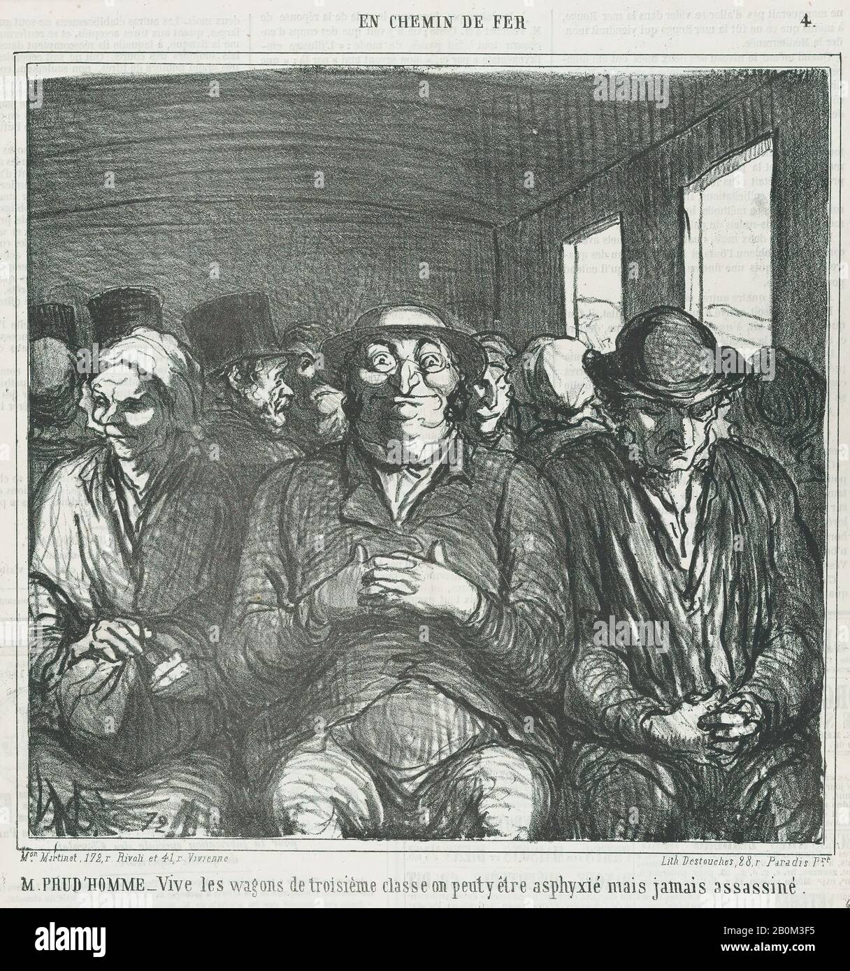 Honore Daumier The Third Class Carriage