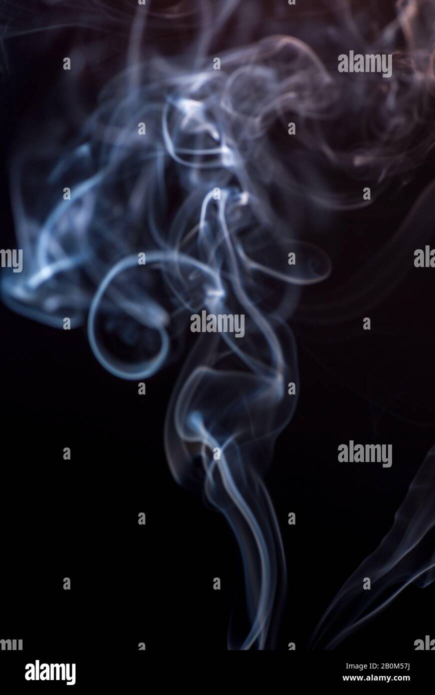 Beautiful smoke on the black background - macro photo. The concept of ...