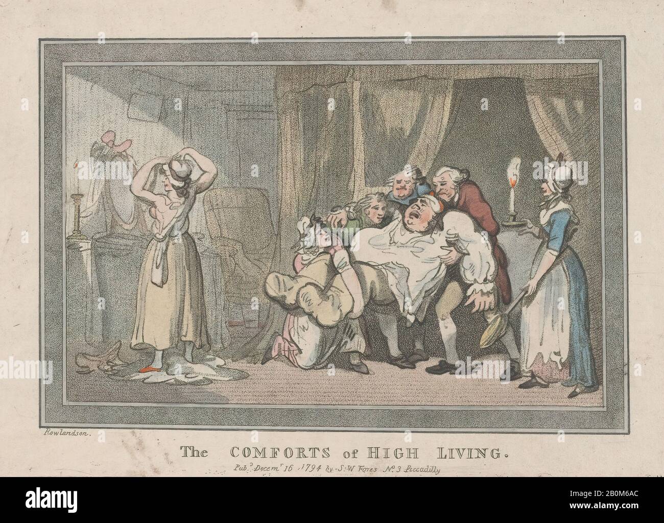 Hand colored etching with stipple hi-res stock photography and images ...