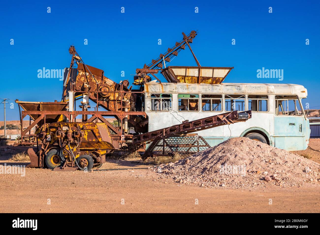 An automatic bucket tipper is a type of opal mining machinery in Coober ...