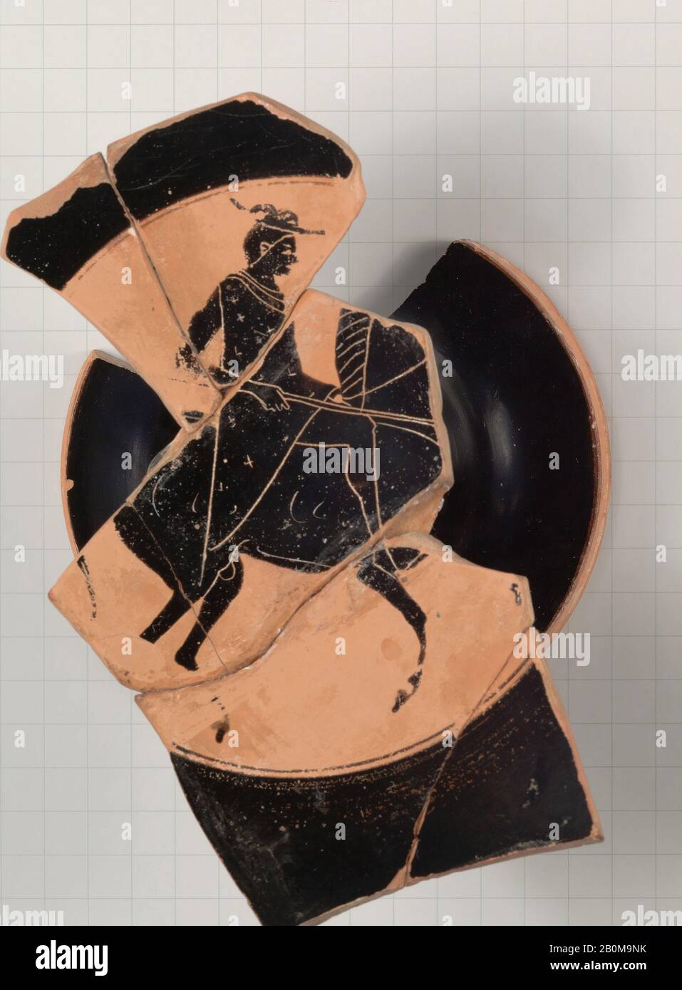 Terracotta kylix (drinking cup), Greek, Attic, Archaic, Date 520–500 B ...