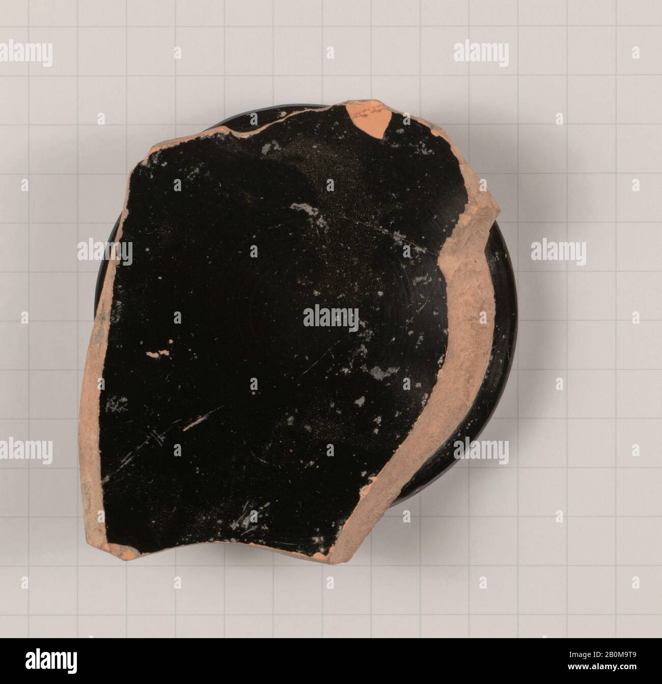 Terracotta fragment of a stemless kylix (drinking cup), Greek, Attic ...