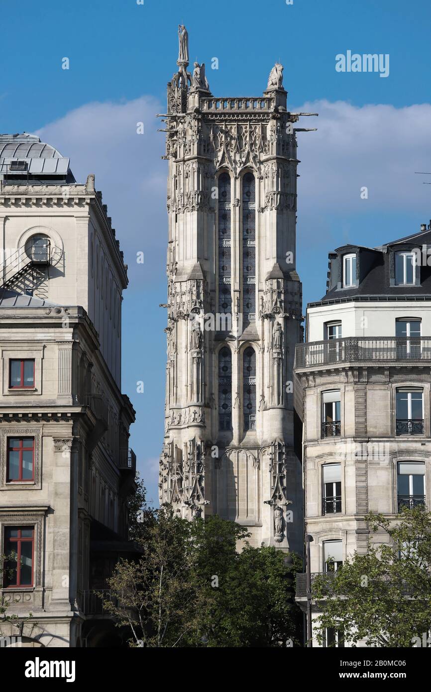 The Saint Jacques tower, Paris, France Stock Photo - Alamy