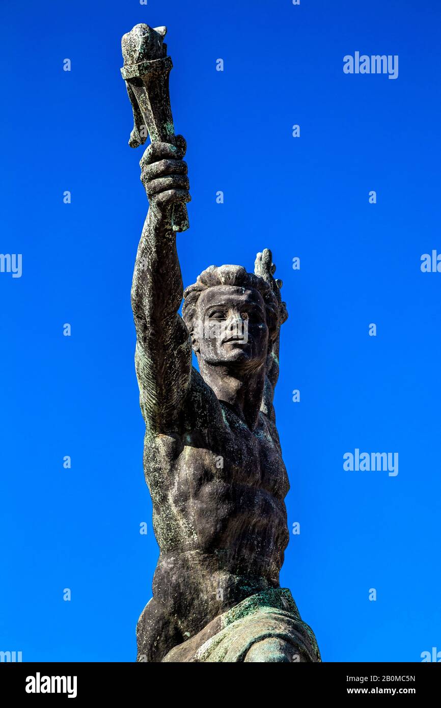 Liberty Statue on Gellert Hill, Budapest, Hungary Stock Photo - Alamy