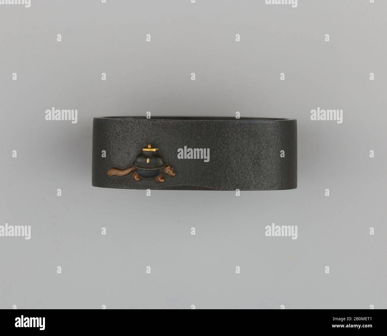Sword-Hilt Collar (Fuchi), Japanese, ca. 1615–1868, Japanese, Copper ...