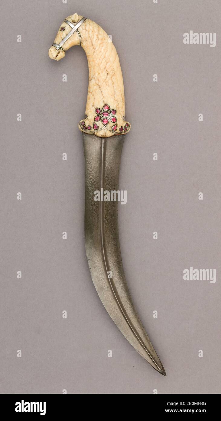 Dagger (Jambiya), Indian, Mughal, 18th century, Indian, Mughal, Steel ...