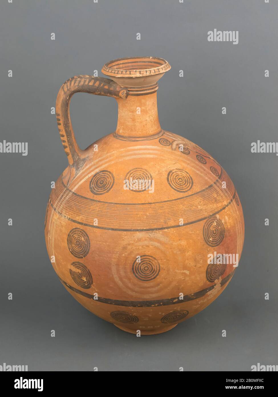 Jug, Cypriot, Cypro-Archaic I, Date 750–480 B.C., Cypriot, Terracotta ...