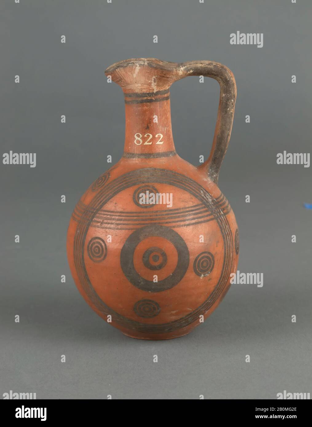 Jug, Cypriot, Cypro-Archaic I, Date 750–600 B.C., Cypriot, Terracotta ...